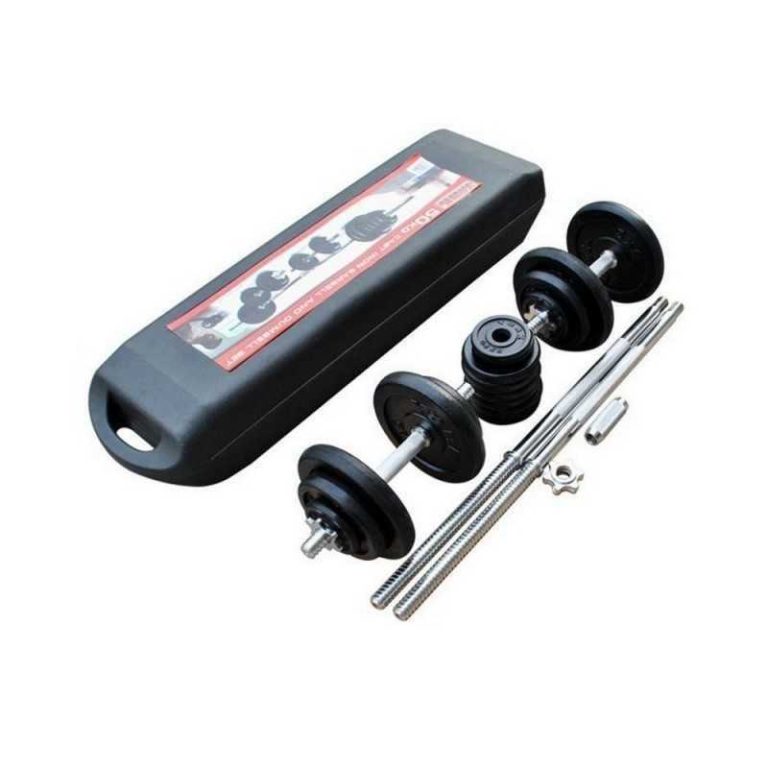 KIT DE PESAS DE 100LB / 50KG MANCUERNAS DISCOS ENTRENAMIENTO ...